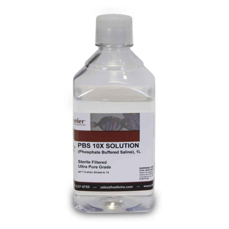 PBS, 10X Solution, pH 7.4, 1 Liter – Hoefer Inc.