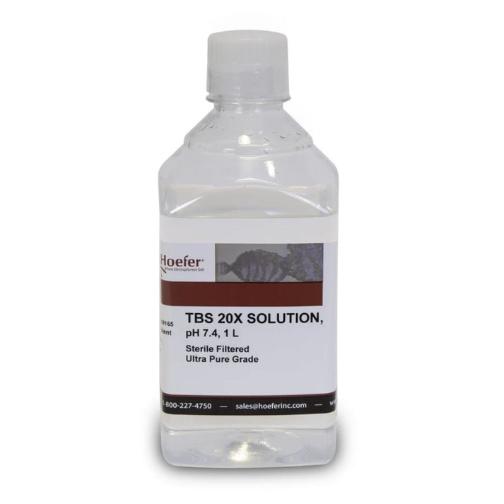 TBS, 20X Solution, pH 7.4, 1 Liter – Hoefer Inc.